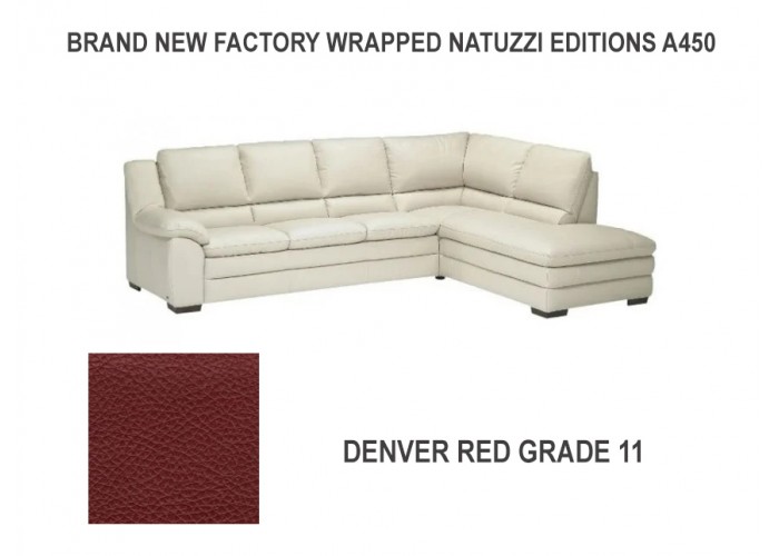 Brand New Natuzzi Editions A450 Prudenza Leather Sectional Reduced 50